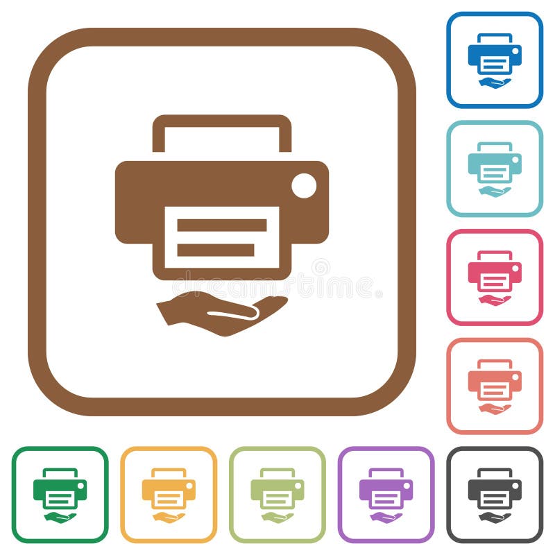 Printer Simple Modern Flat Icons Vector Collection of Business Stock ...