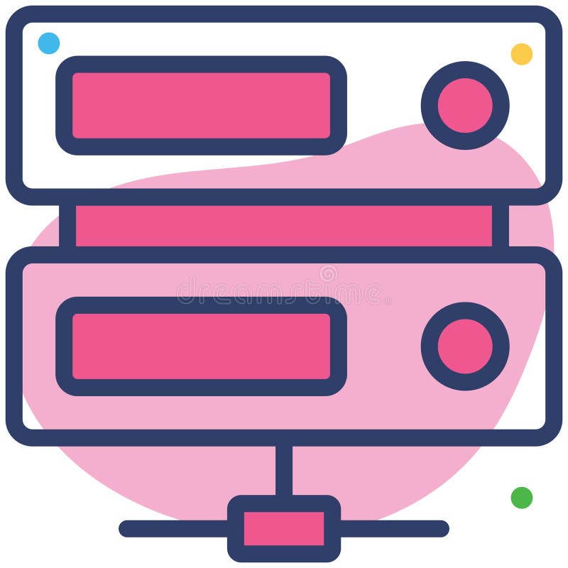 Shared Server Icon. User Interface Vector Illustration, As a Simple ...