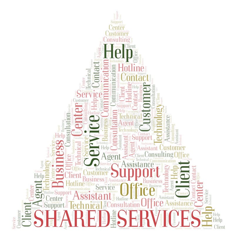 Shared Services word cloud stock illustration. Illustration of card ...