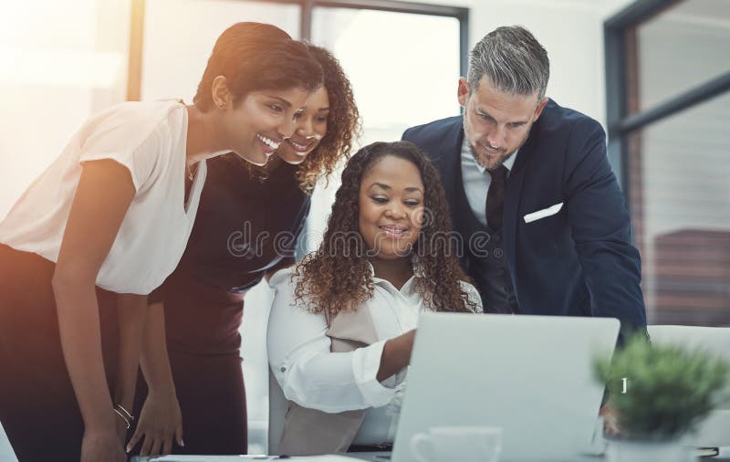 Shared Success is a Matter of Collaboration. a Group of Colleagues ...