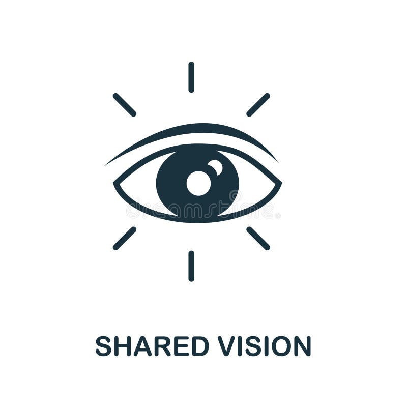 Shared Vision Icon. Simple Element from Management Collection. Creative ...