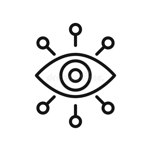 Shared Vision Icon Symbol on White Background Stock Vector ...