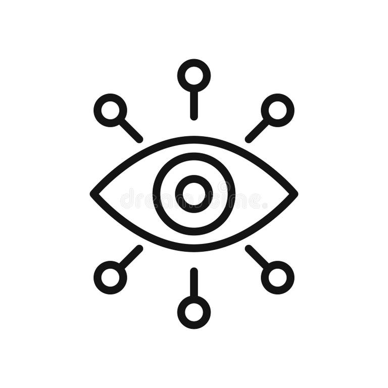 Shared Vision Icon Symbol on White Background Stock Vector ...