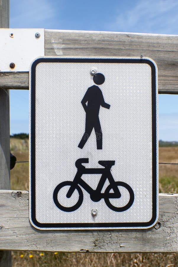 Shared walkway sign stock image. Image of bike, bicycle - 51274611