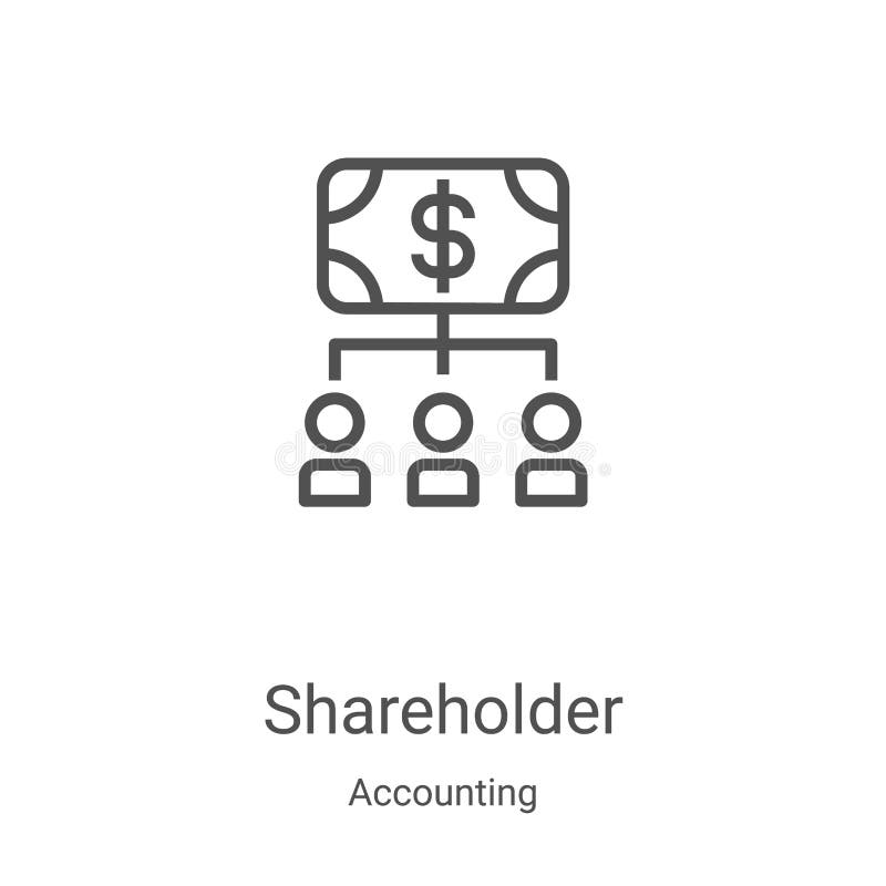 Shareholder Icon Vector from Accounting Collection. Thin Line ...