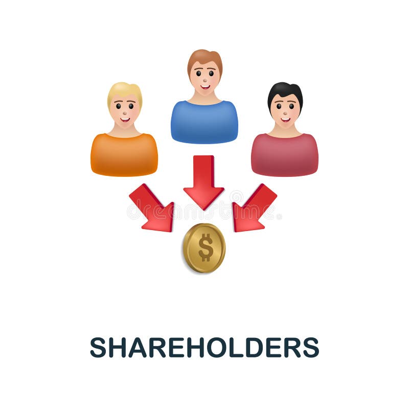 Shareholders Icon. 3d Illustration from Crowdfunding Collection. Creative Shareholders 3d Icon ...
