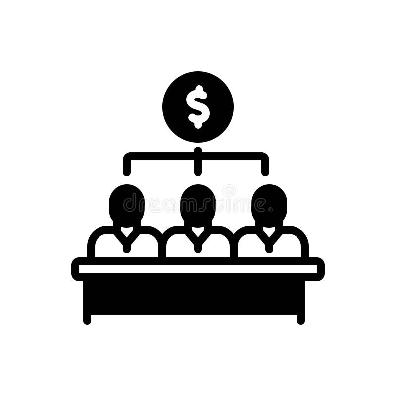 Black Solid Icon for Shareholders, Partner and Participant Stock ...