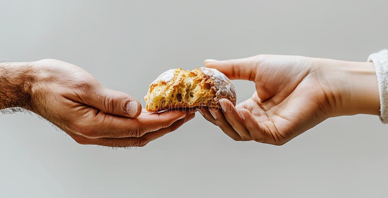 Sharing Bread To Address Hunger and Need Stock Illustration ...