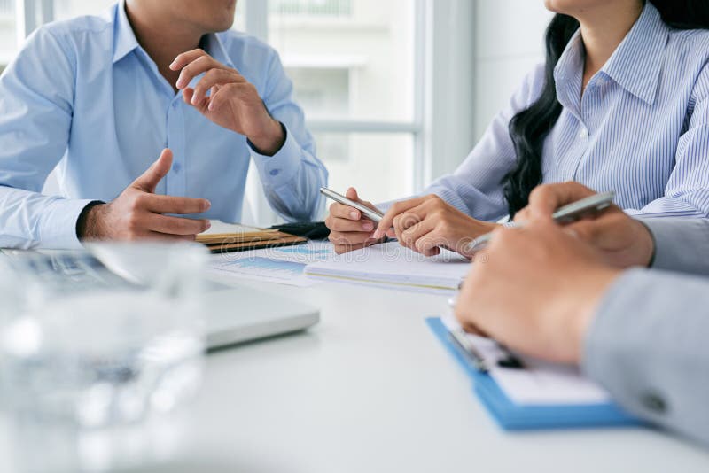 Sharing business ideas stock photo. Image of communication - 74320516