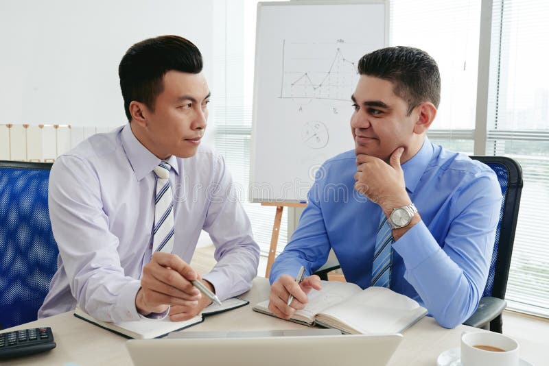 Sharing business ideas stock photo. Image of entrepreneur - 111080840