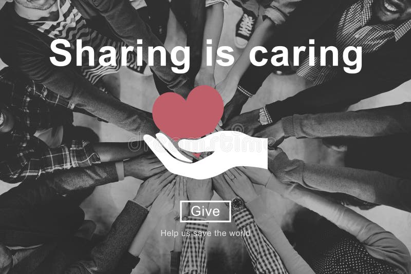 Sharing is Caring Money Donation Give Concept Stock Photo - Image of ...