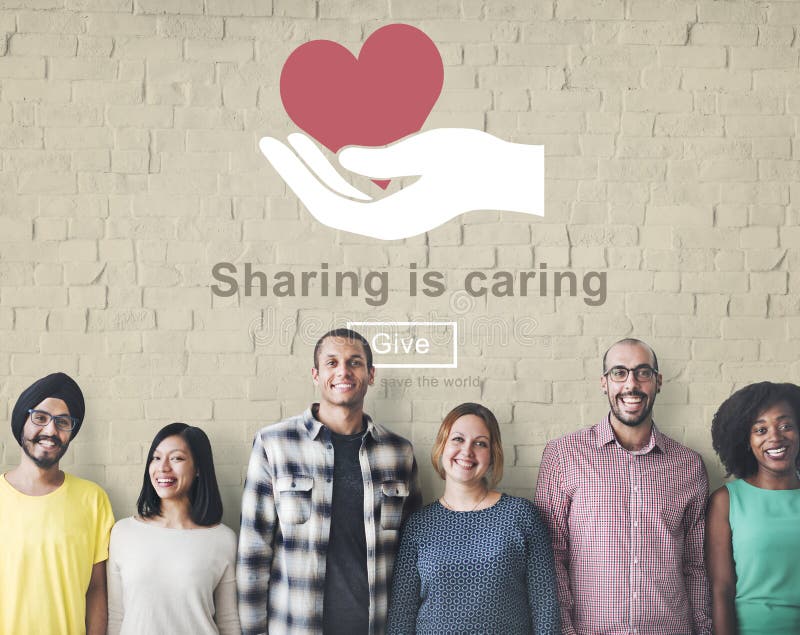Sharing is Caring Money Donation Give Concept Stock Photo - Image of ...