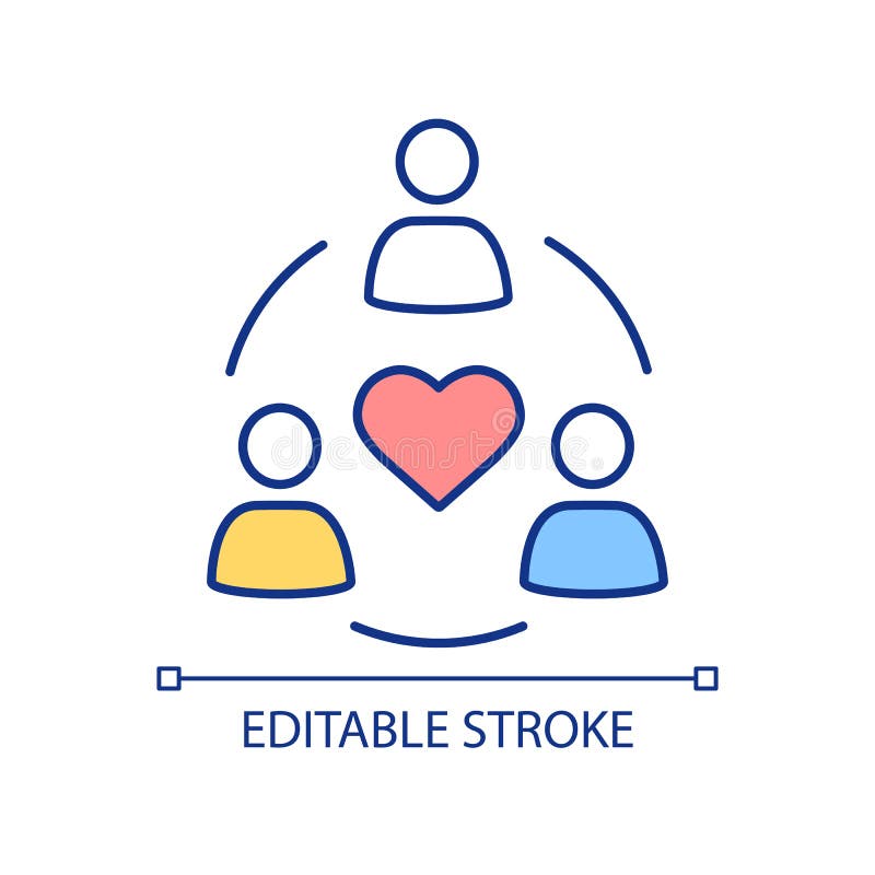 Sharing Common Interest RGB Color Icon Stock Vector - Illustration of ...