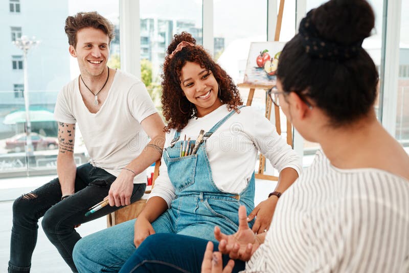 We are always Sharing Creative Ideas. a Diverse Group of Friends ...