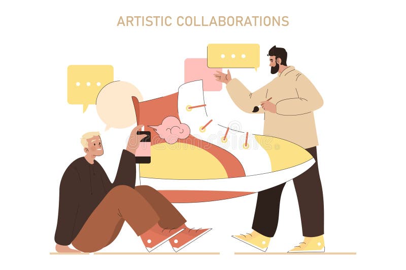 Sharing Culture. Flat Vector Illustration Stock Vector - Illustration ...