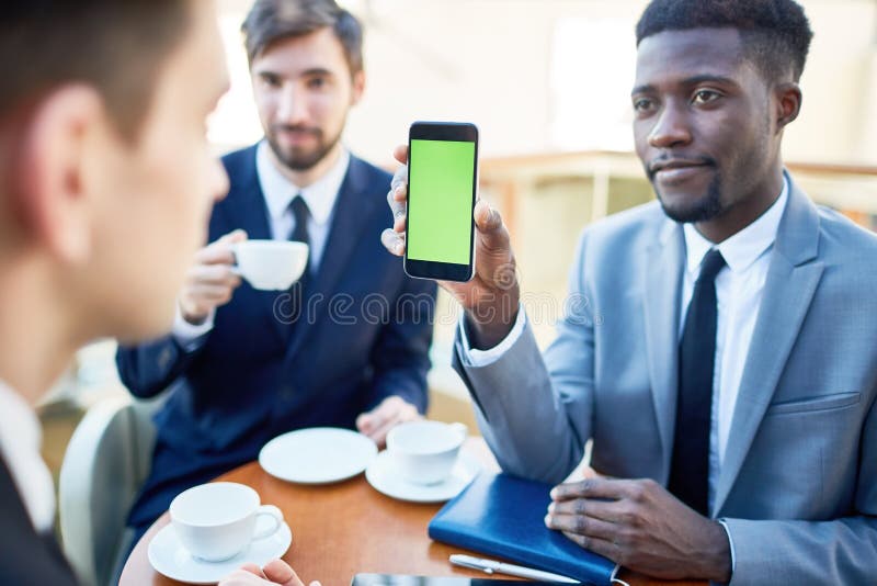 Sharing data stock image. Image of business, broker, presentation ...