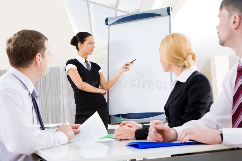 Sharing experience stock image. Image of businessman - 13240237