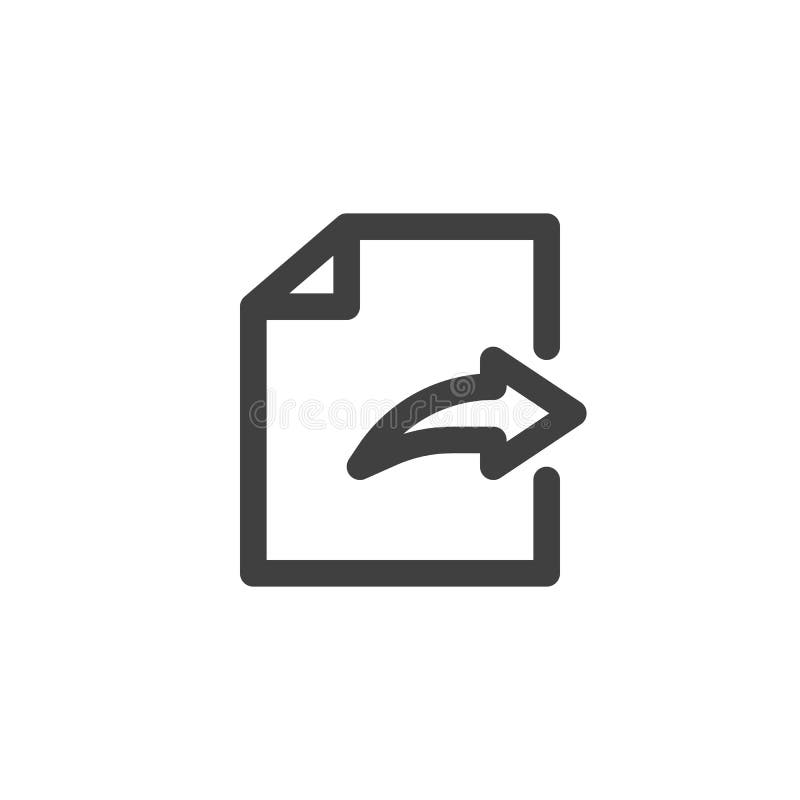 File send outline icon stock vector. Illustration of linear - 116231810