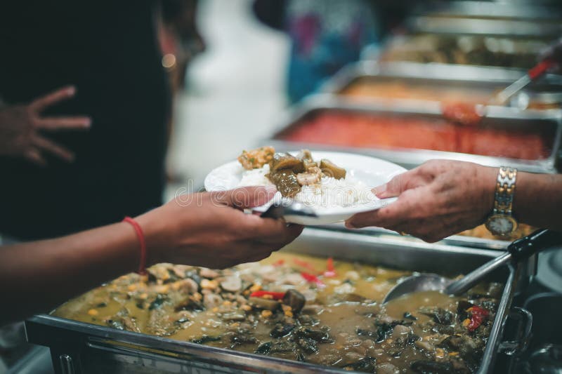 Sharing Food with the Poor in Thailand Stock Photo - Image of donate ...