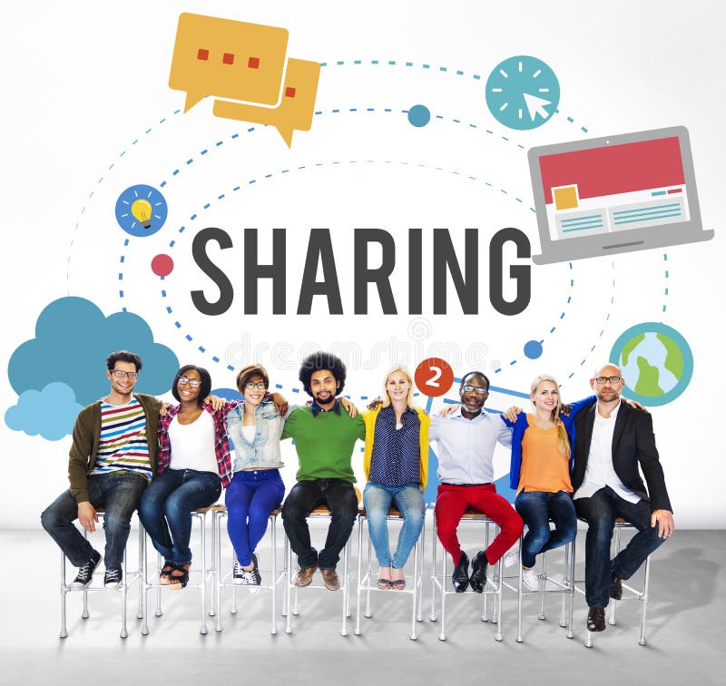 Sharing Global Communication Technology Feedback Concept Stock Image ...