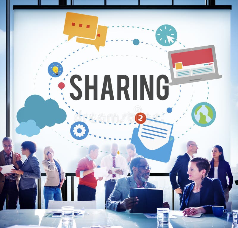 Sharing Global Communication Technology Feedback Concept Stock Image ...