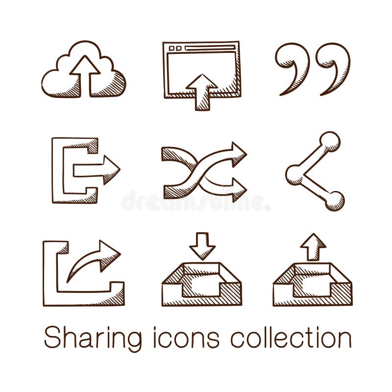 Share Upload Icon with Arrow Stock Vector - Illustration of paper ...