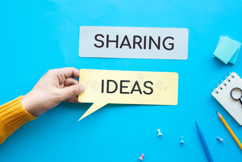 Sharing Idea And Creativity Concepts With Male Showing Bubble Paper ...