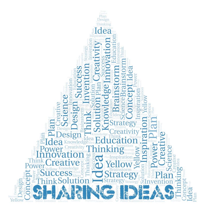 Sharing Ideas Typography Word Cloud Create with the Text only. Stock ...