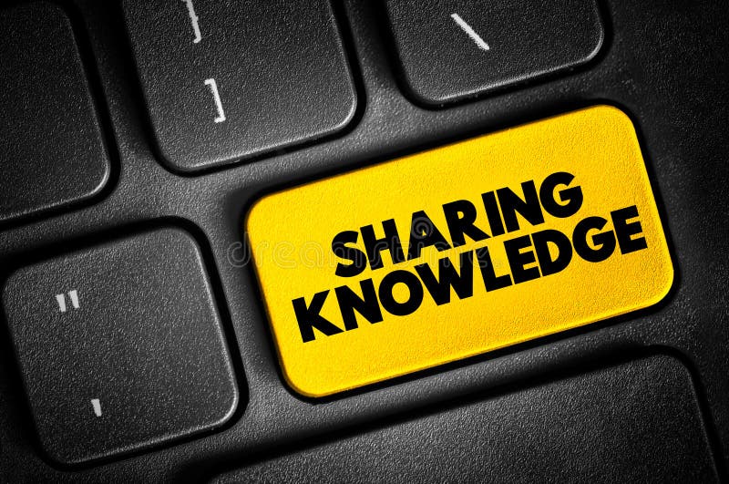 Sharing Knowledge Text Button on Keyboard, Concept Background Stock ...