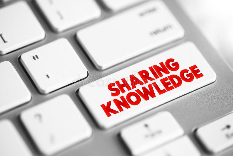 Sharing Knowledge Text Button on Keyboard, Concept Background Stock ...