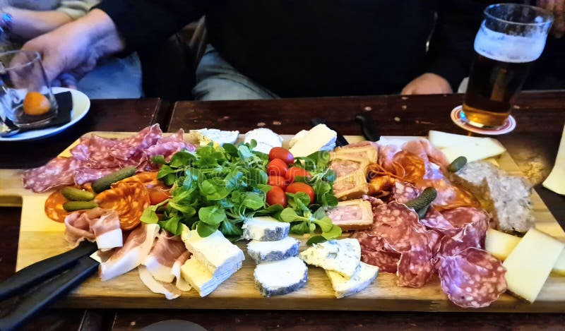 Sharing Platter of Food in Pub Stock Image - Image of cuts, celebration ...
