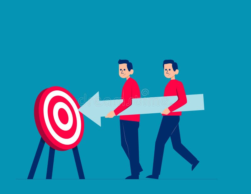 Sharing Same Goal and Direction. Business Vector Illustration Concept ...