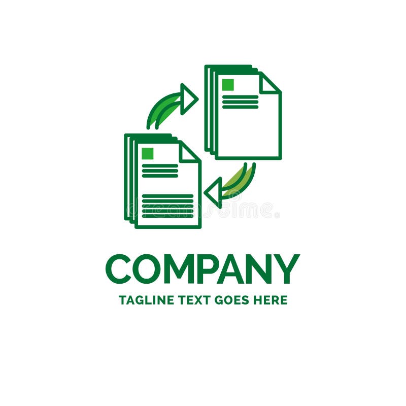 Sharing, Share, File, Document, Copying Flat Business Logo Templ Stock ...