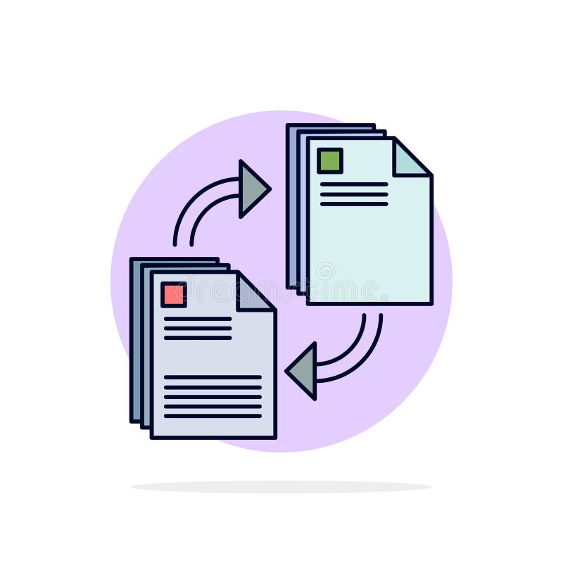 Sharing, Share, File, Document, Copying Flat Color Icon Vector Stock ...
