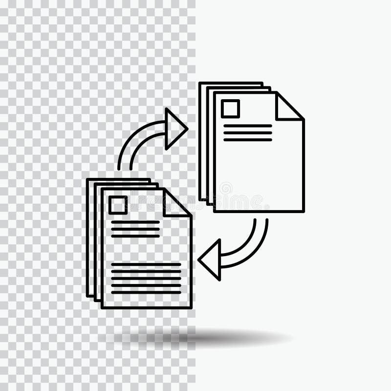 Sharing, Share, File, Document, Copying Line Icon on Transparent ...
