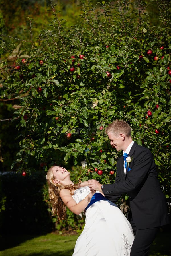 Sharing Their First Dance As a Married Couple. a Bride and Groom ...
