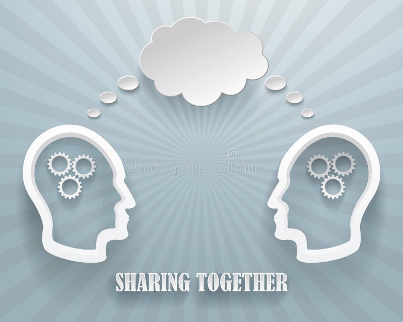 Sharing Together Background Illustration Stock Vector - Illustration of ...