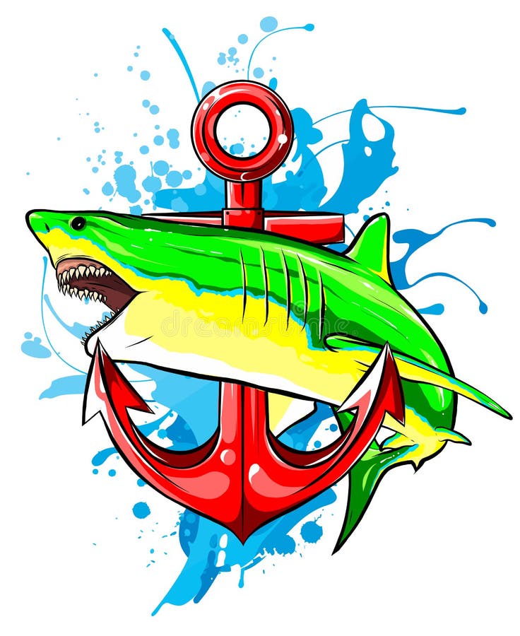 Anchor Shark Stock Illustrations – 1,245 Anchor Shark Stock ...