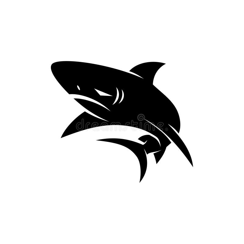 Black Shark Logo Design Vector Isolated Modern Template Stock Vector ...