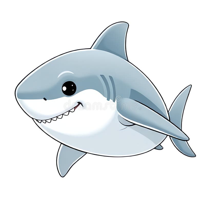 Shark Attack Cartoon on Another Stock Illustration - Illustration of ...
