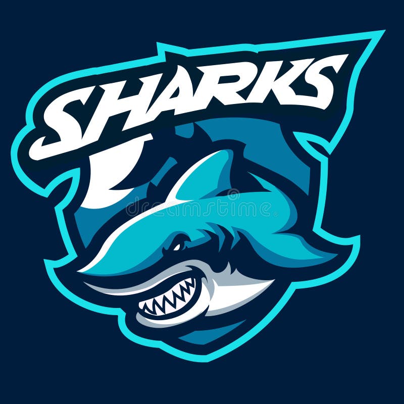 SHARK ATTACK Text on Red Green Ribbon Stamp Stock Illustration ...