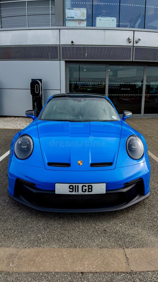 Shark Blue Porsche 911 GT3, Front View, Vertical Editorial Photo ...