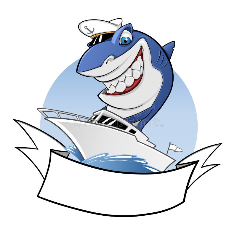 Shark Boat stock vector. Illustration of sailing, sailor - 32696427