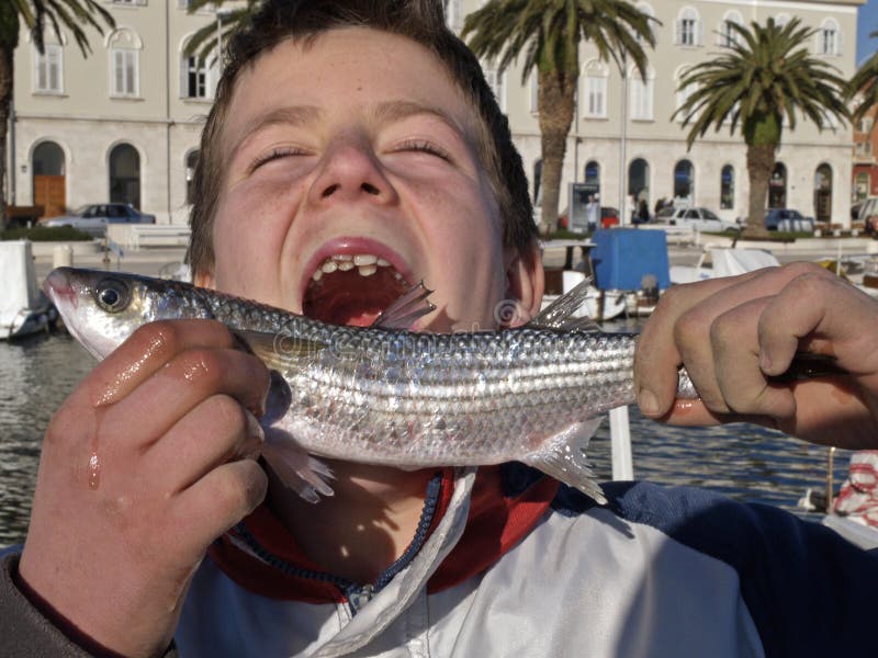 Shark Boy with the Double Rows of Teeth Editorial Stock Image - Image ...