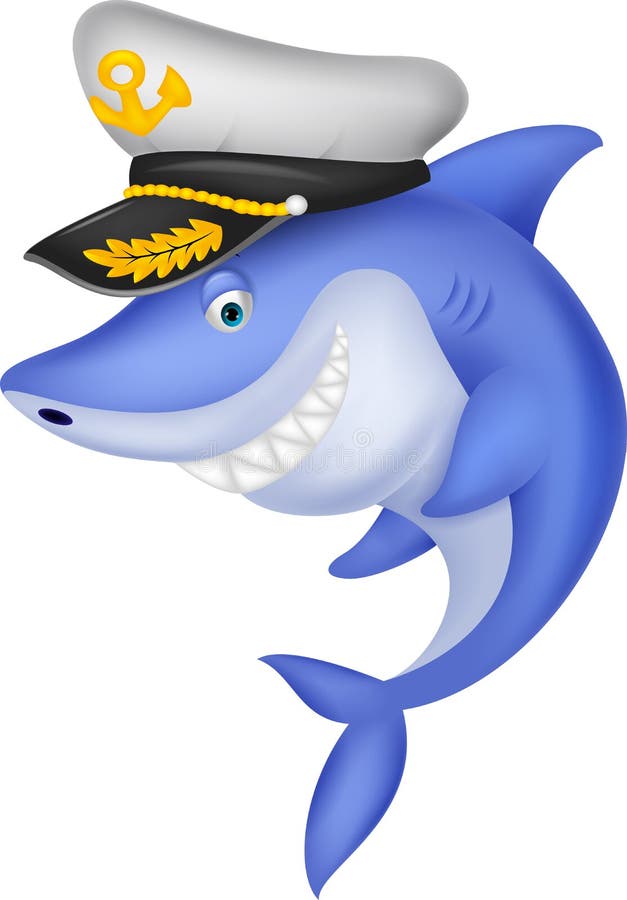 Cute pirate shark cartoon stock vector. Illustration of amusing - 30939354