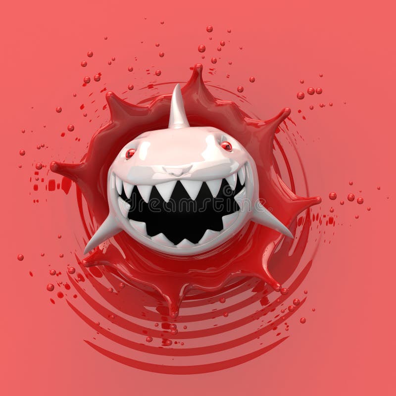 Shark Concept - 3D Illustration Stock Illustration - Illustration of ...