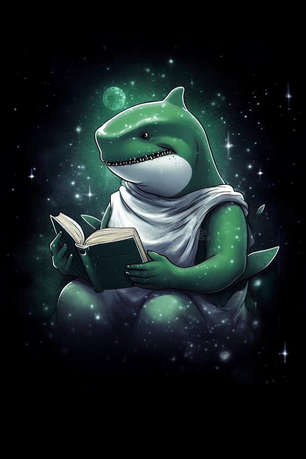 Shark in the Dark Shark in the Night Shark Stock Illustration ...