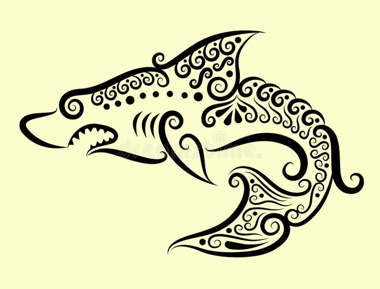 Shark Motif Stock Illustrations – 174 Shark Motif Stock Illustrations ...