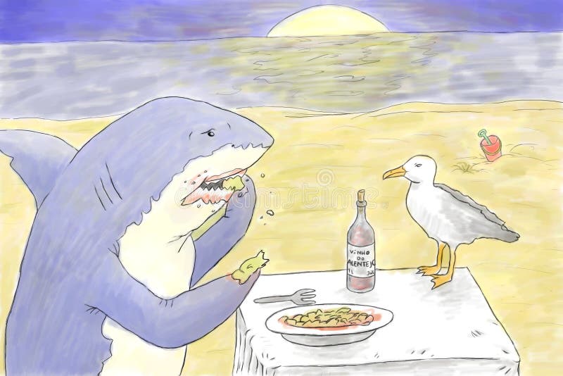 Shark eating stock image. Image of background, animal - 40046461