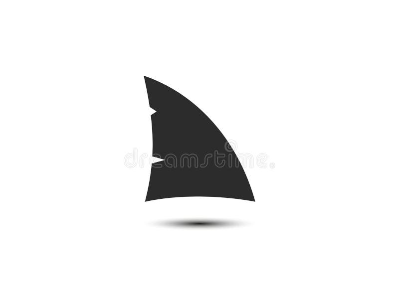 Shark Fin Icon. Vector Illustration. Stock Vector - Illustration of ...